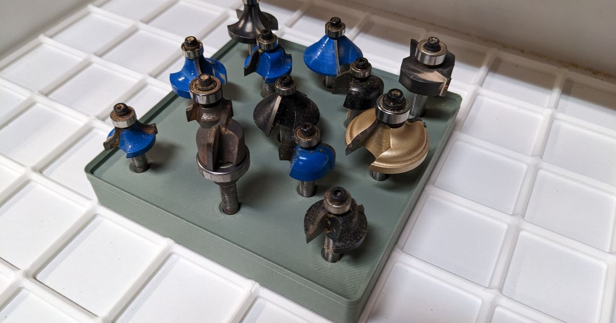 Gridfinity Router Bit Holders by Flash72 | Download free STL model | Printables.com