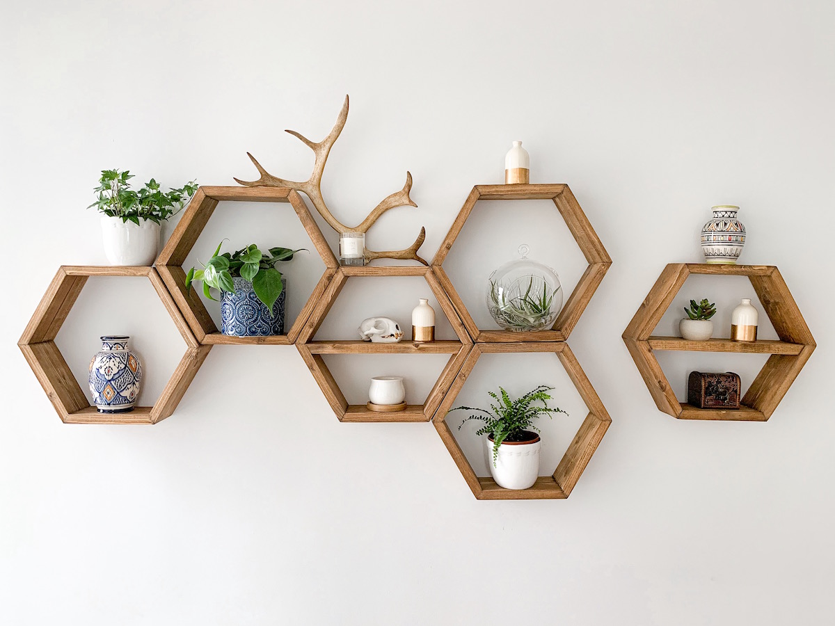 Modular octogone and hexagone shelves with clip by Mimi | Download free ...