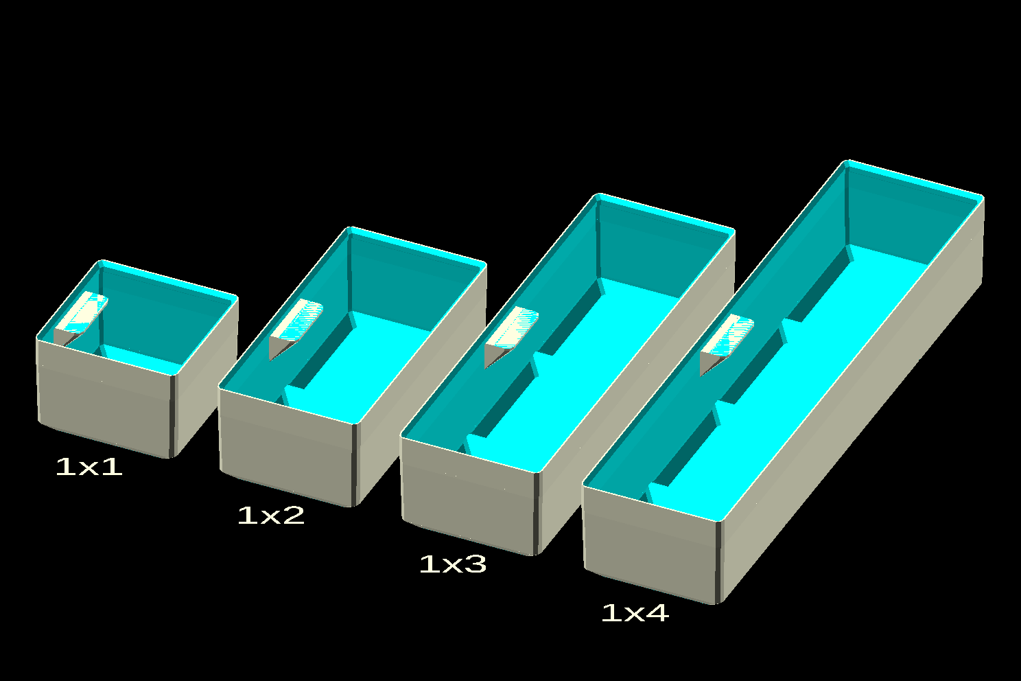 [ALCH] stackable modular boxes in 6 heights and 9 dimensions (169 ...
