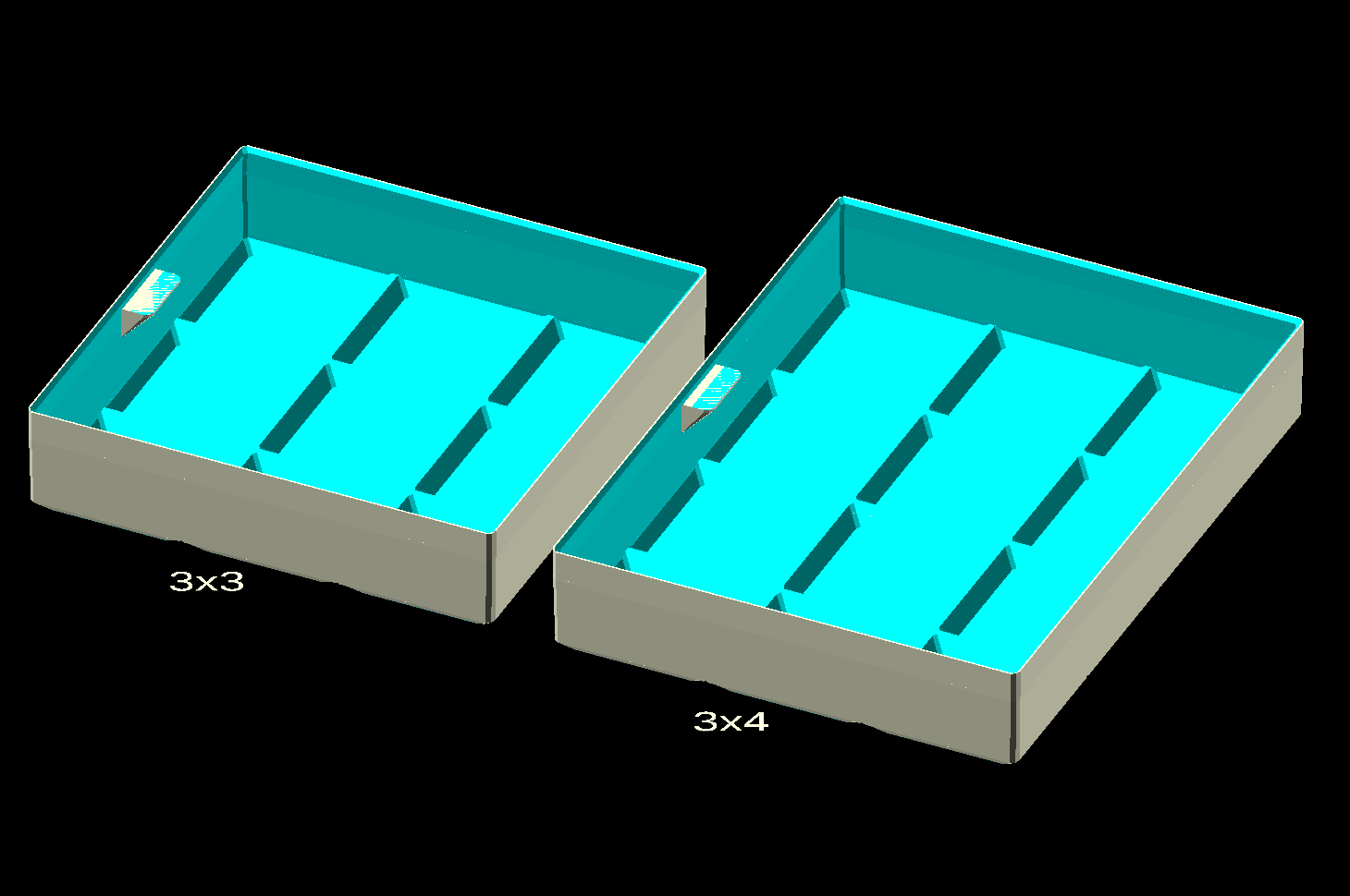 [ALCH] stackable modular boxes in 6 heights and 9 dimensions (169 ...