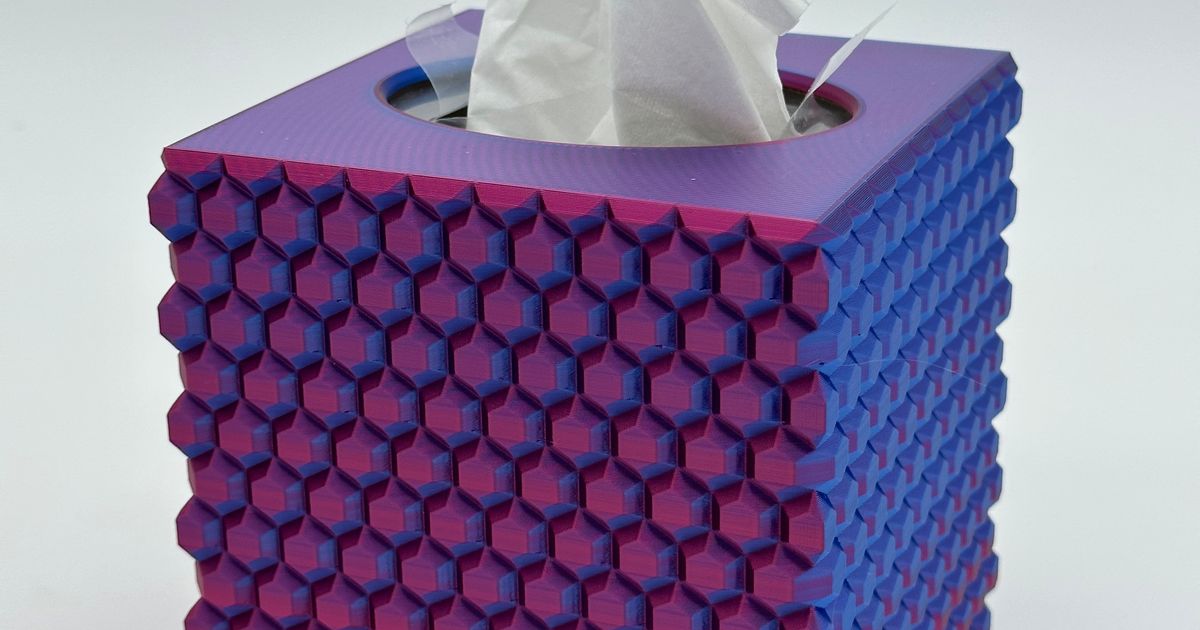 Simple Hexagon Tissue Box Cover by Kevin Barker | Download free STL model | Printables.com