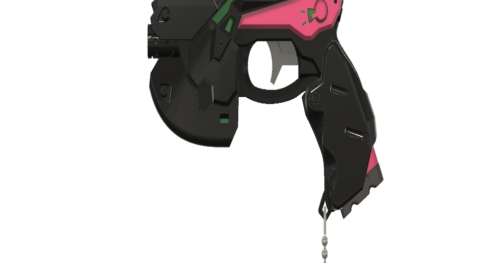 D.Va Pistol With Working trigger, clip, Hollow for lighting - improved ...