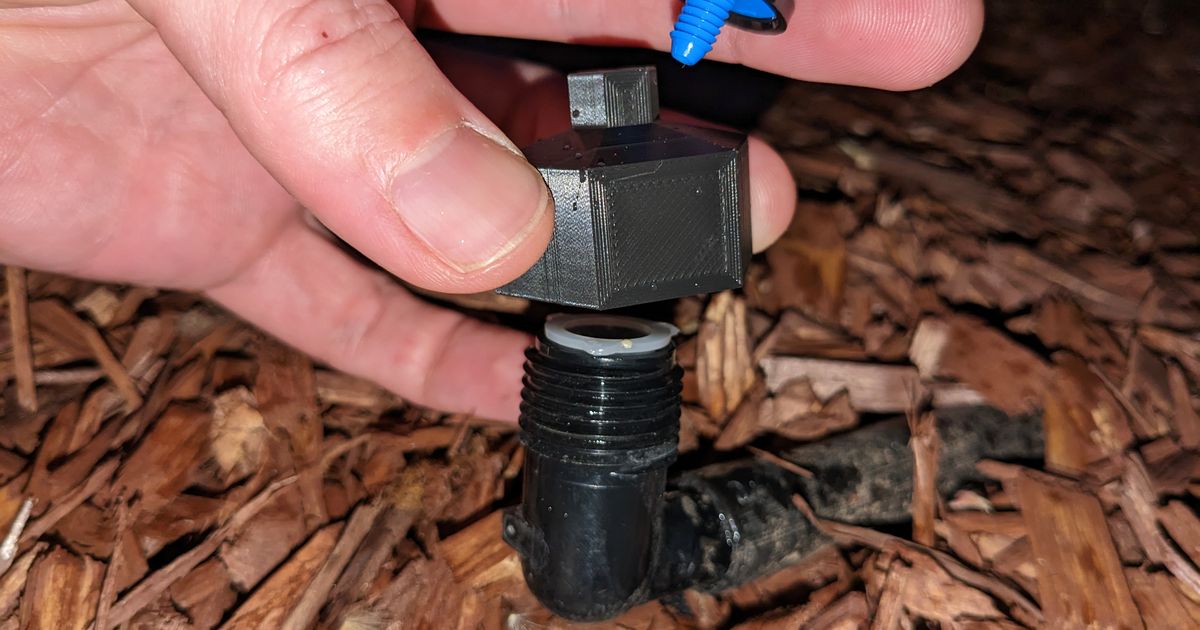 Sprinkler Adapter 1/2" riser to 1/4" barb by jdanders | Download free ...