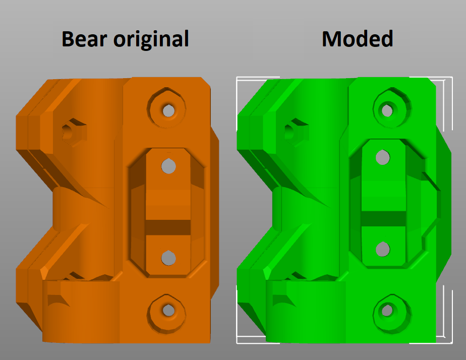 Prusa MK3S+ stock X axis ends Bear upgrade by root Dsigns | Download ...
