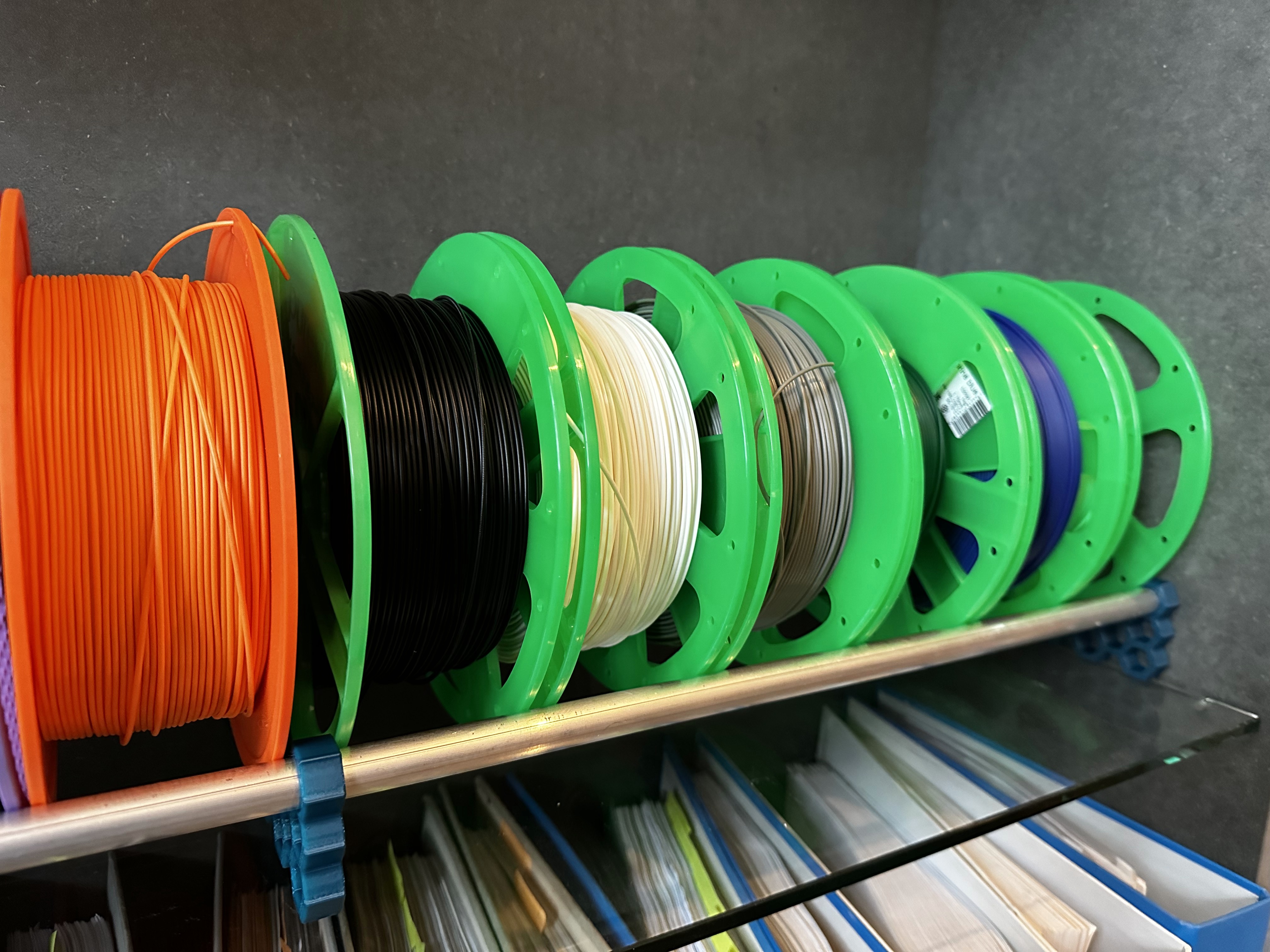 Filament Spool Shelf hexagonal by Spleanify | Download free STL model ...