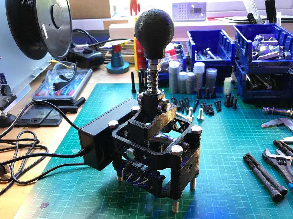 H pattern sim shifter REINFORCED by Jamie G | Download free STL model ...