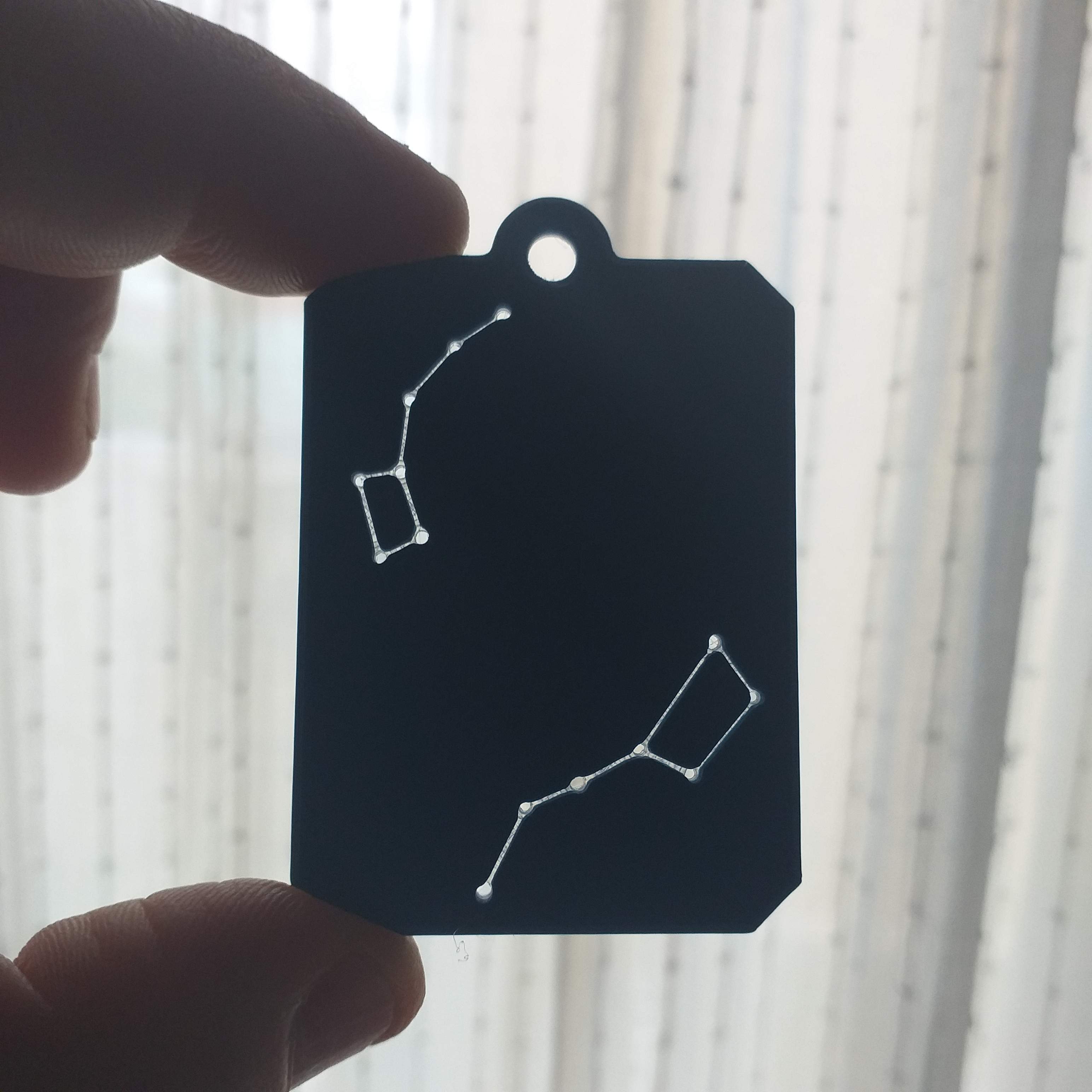 Ursa Maior & Ursa Minor constellations Keychain by 3DJG | Download free ...