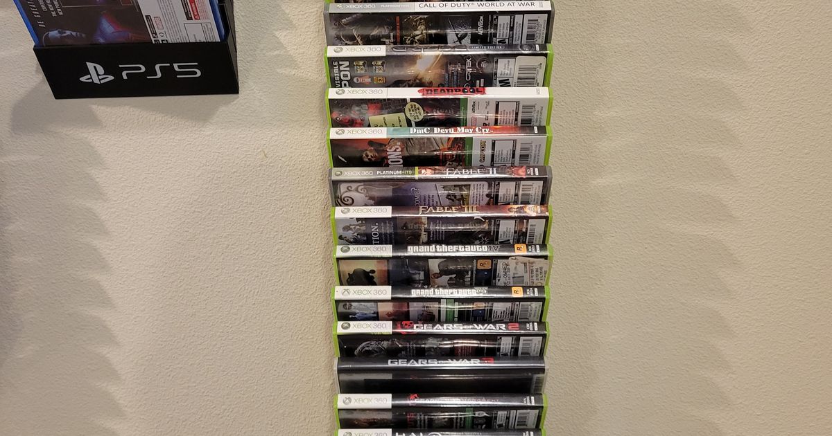 Modular Xbox 360 Games Wall Mount by Shabubu | Download free STL model ...