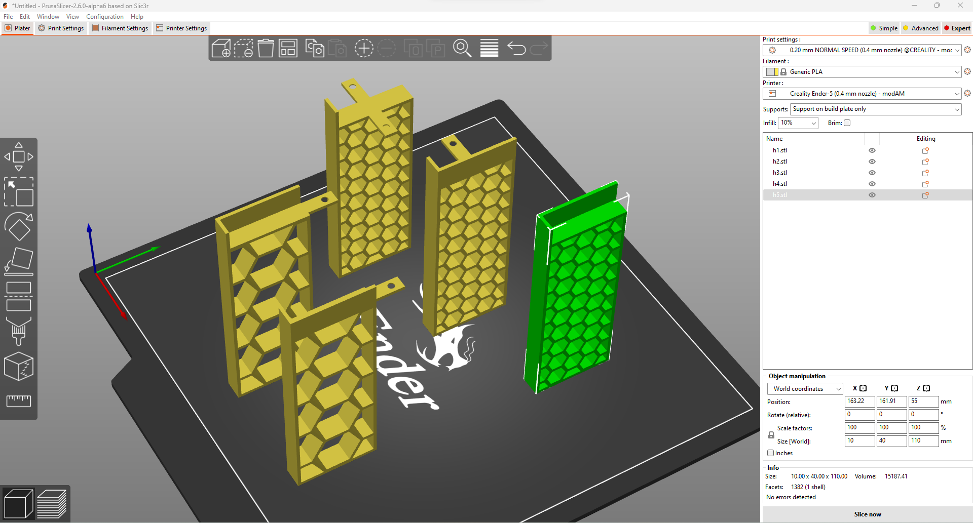 Honeycomb shelf stands (parametric openscad) by Technobug | Download ...