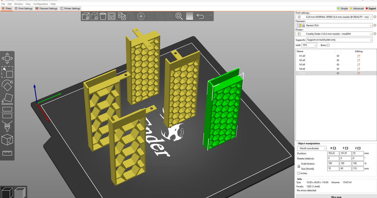 Honeycomb shelf stands (parametric openscad) by Technobug | Download ...