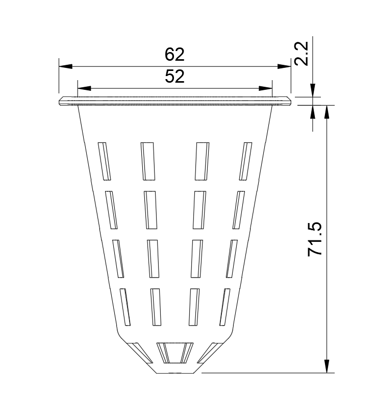 Hydroponics netcup (52mm) by TheWildChives | Download free STL model ...