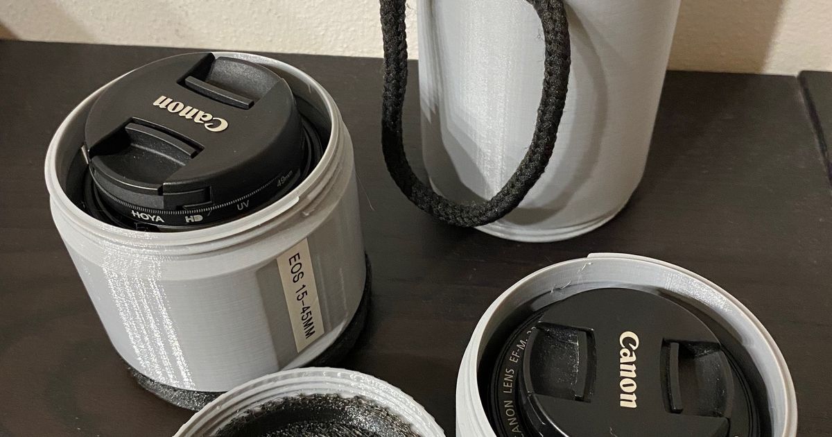 Lens Cases for Canon EF-M / Canister Set by Chrise_2000 | Download free ...