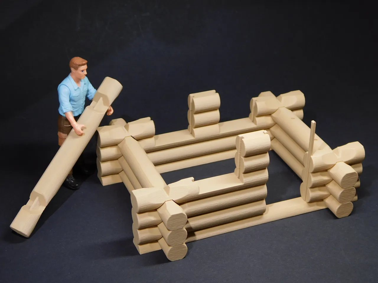 Bulding kit of a log cabin model by Thorin Oakenshield | Download free ...