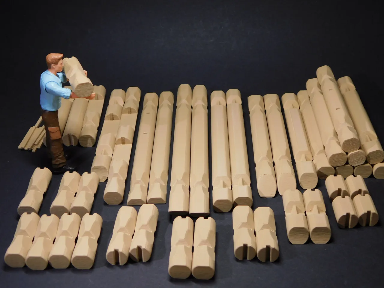 Bulding kit of a log cabin model by Thorin Oakenshield | Download free ...