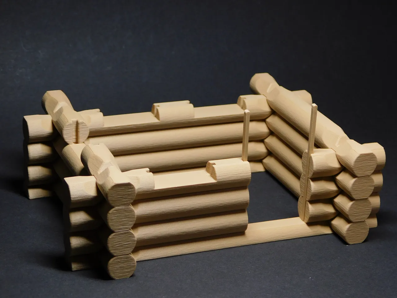 Bulding kit of a log cabin model by Thorin Oakenshield | Download free ...