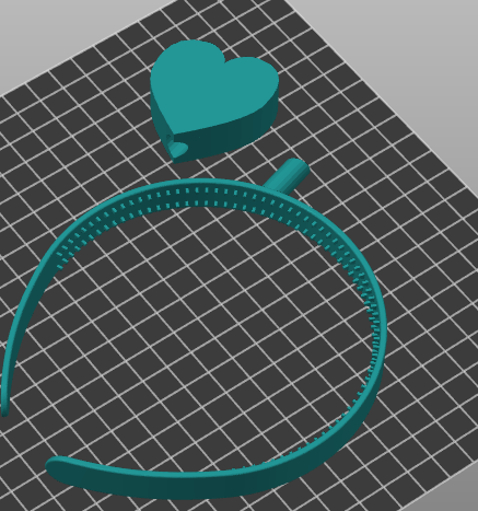 Heart Headband by jake | Download free STL model | Printables.com