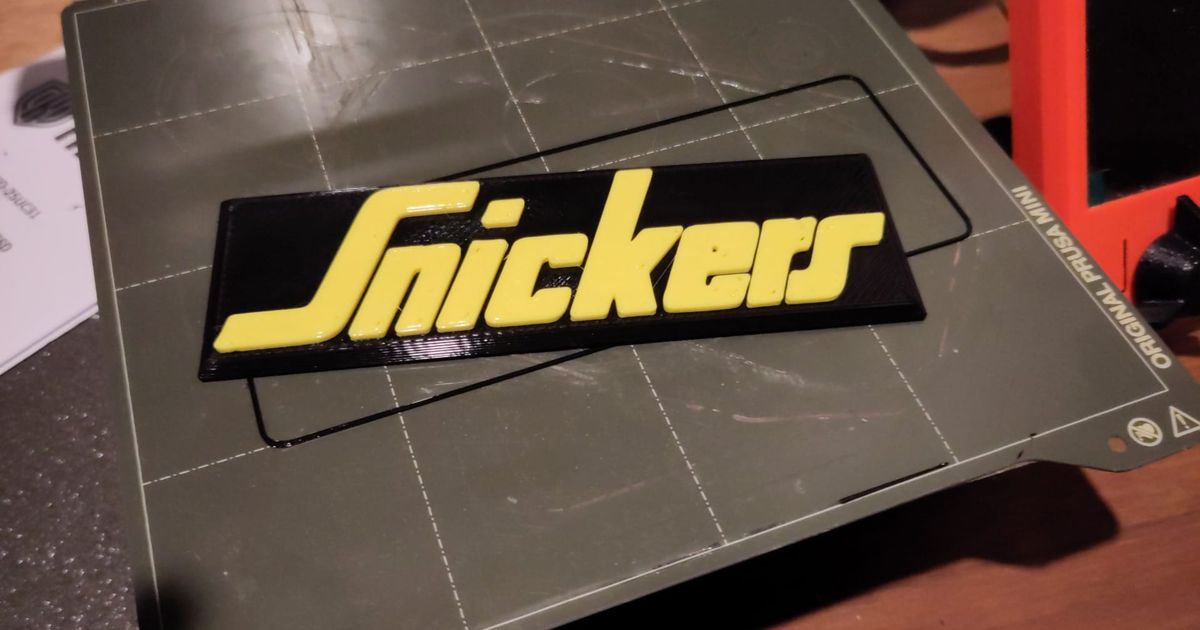 Snickers logo by Pineapple Dan | Download free STL model | Printables.com