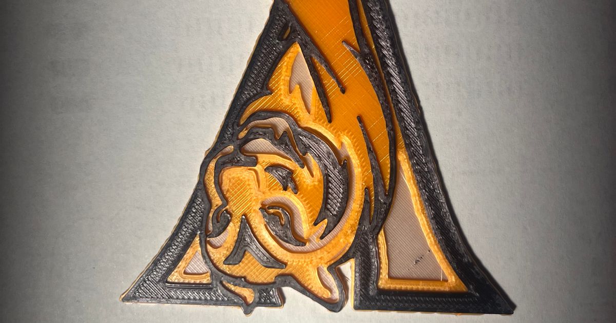 Versailles Tigers Multicolor logo by CollinRis | Download free STL ...