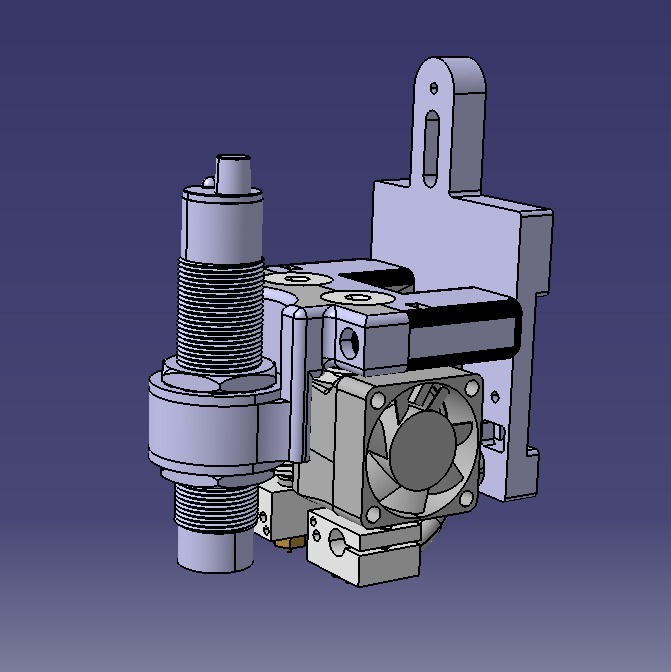 E3D Dual Extruder mount for Hypercube Evolution with 18mm capacitive ...