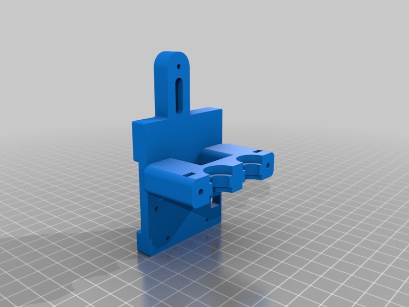 E3D Dual Extruder mount for Hypercube Evolution with 18mm capacitive ...