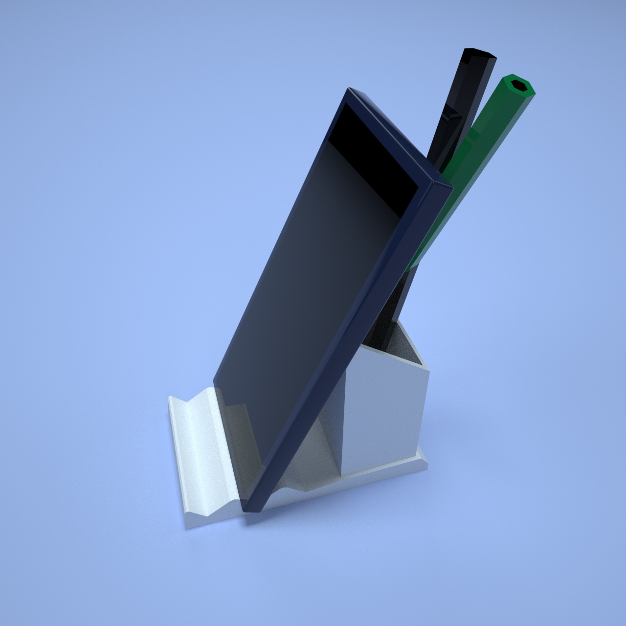 Multifunctional pen holder mobile phone holder by BIG KING | Download ...