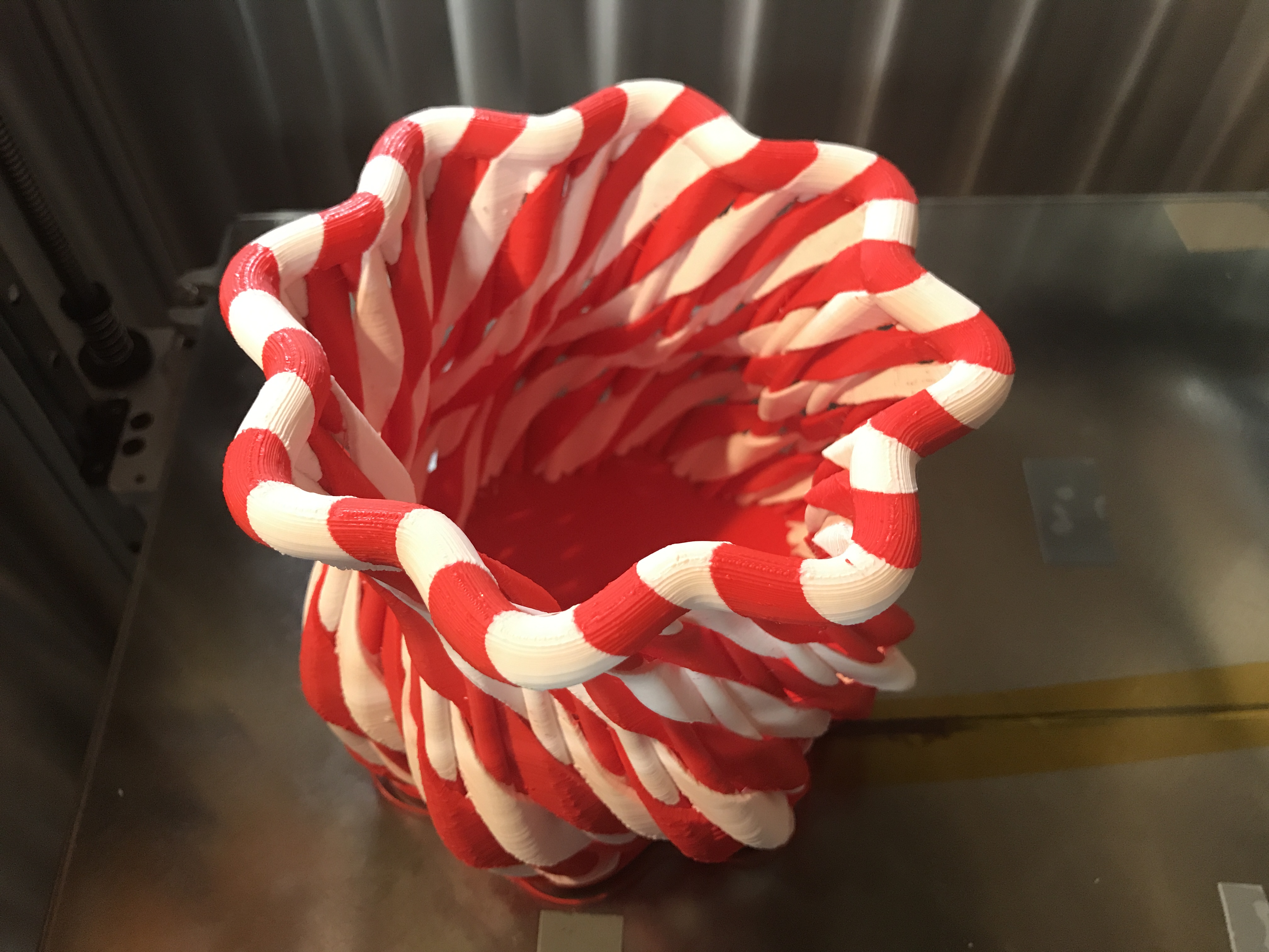 Candy Cane Striped Woven Wave Basket by Pattern to Print | Download ...