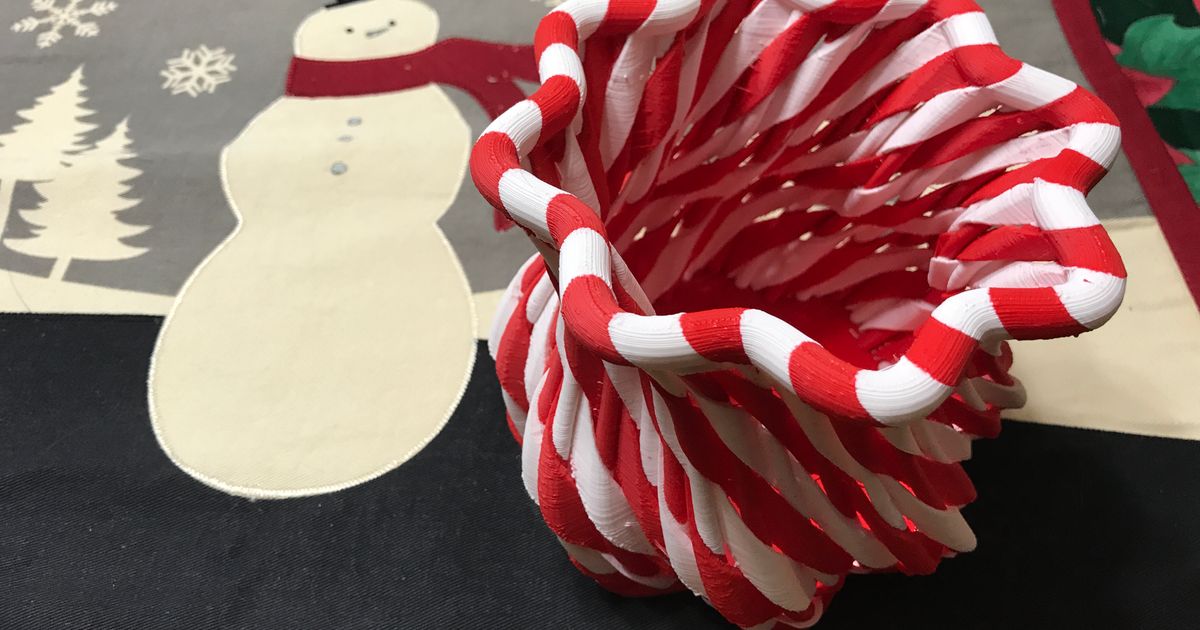 Candy Cane Striped Woven Wave Basket by Pattern to Print | Download ...