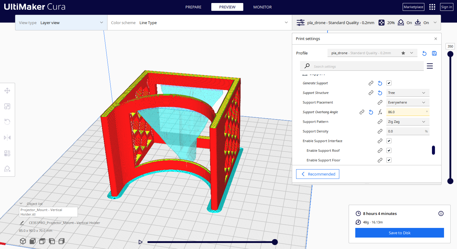 Projector Mount by Kalyan J | Download free STL model | Printables.com