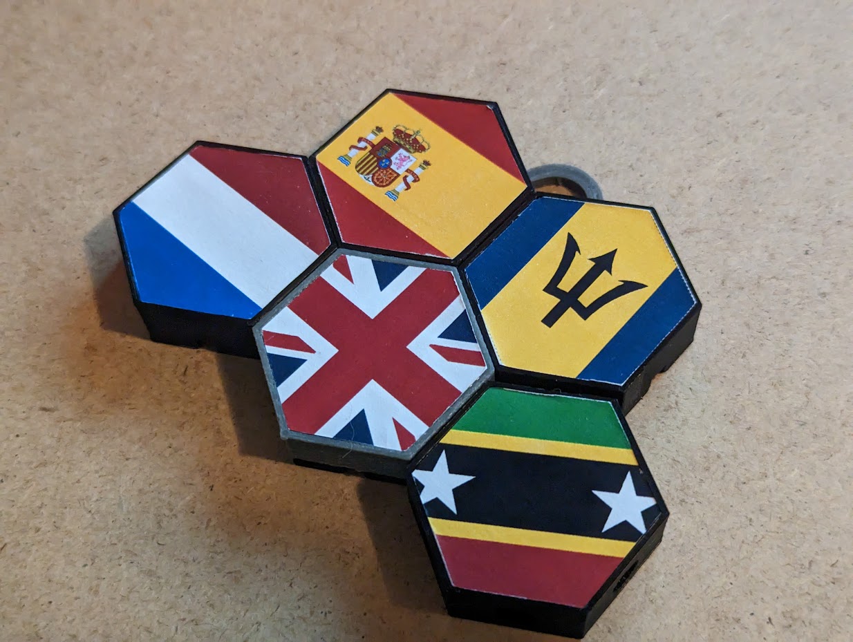 Hexagonal building blocks of visited countries by distrubi | Download ...