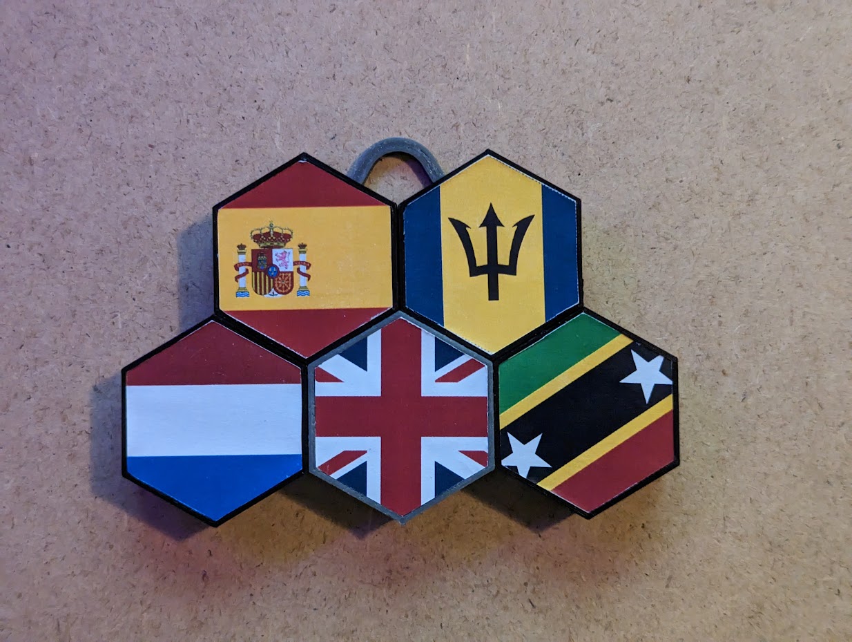 Hexagonal building blocks of visited countries by distrubi | Download ...