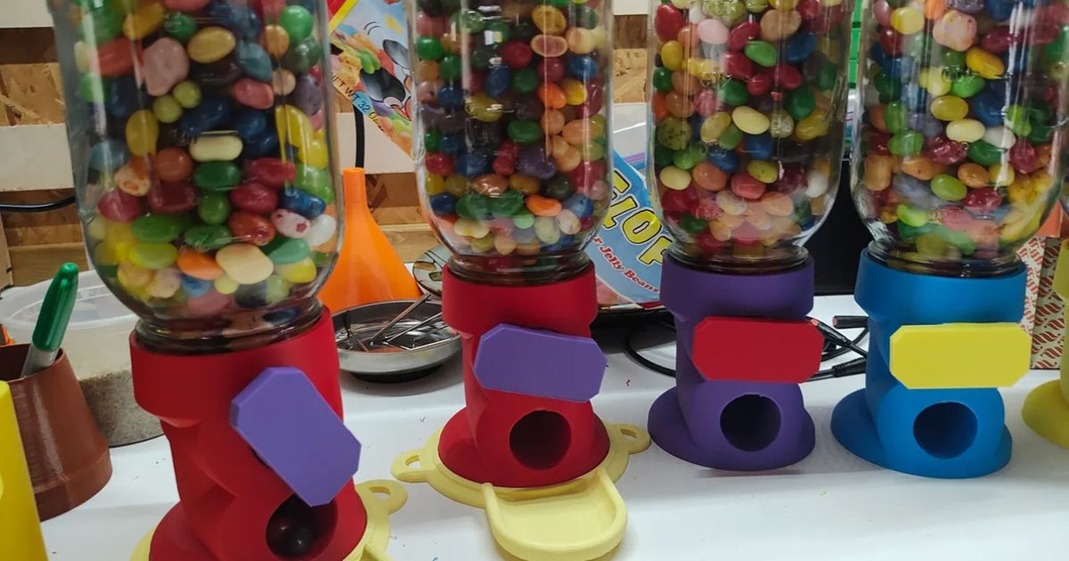 Mason Jar Candy Dispenser by Epic3d | Download free STL model ...