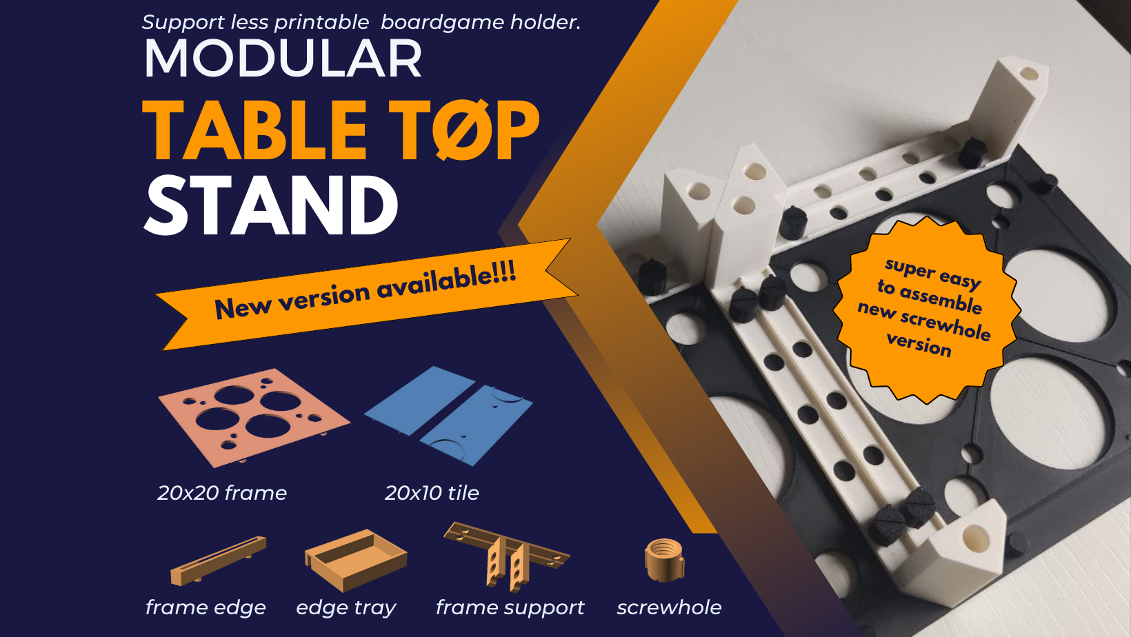 «Mødular» Table Tøp Stand (v2) by miziomon | Download free STL model ...