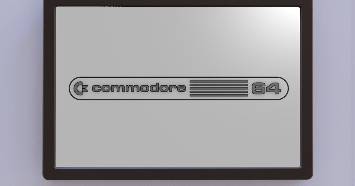 Commodore 64 Badge Art by Ken Mills | Download free STL model ...