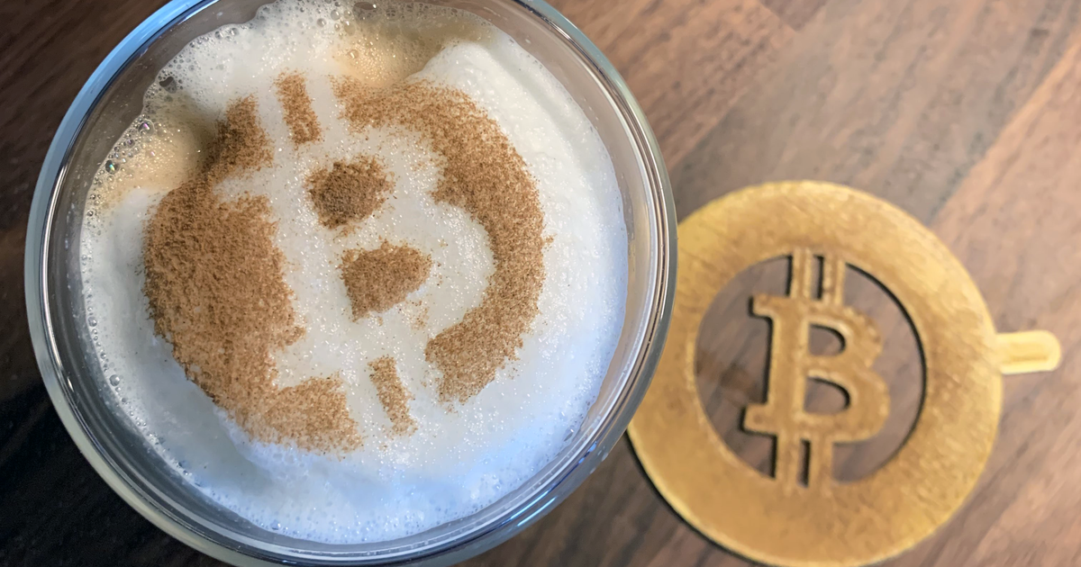 Bitcoin Cappuccino Stencil by cv0x | Download free STL model ...