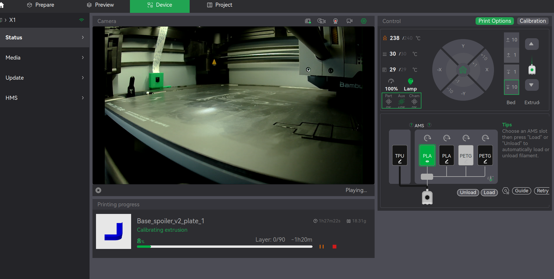 Bambua Lab X1 Rear Mount Camera by Holger | Download free STL model ...