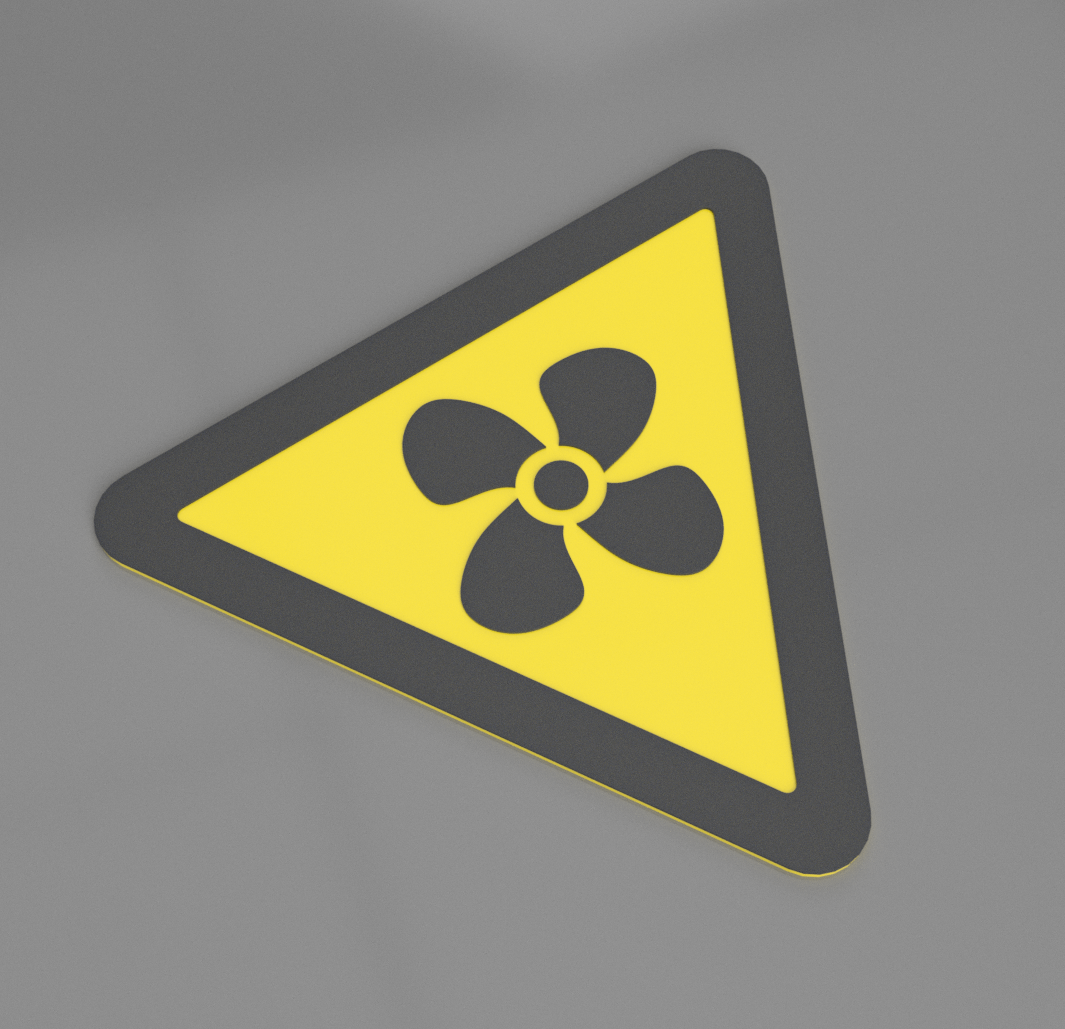 Fan hazard warning symbol by Toxværd | Download free STL model ...
