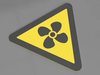 Fan hazard warning symbol by Toxværd | Download free STL model ...