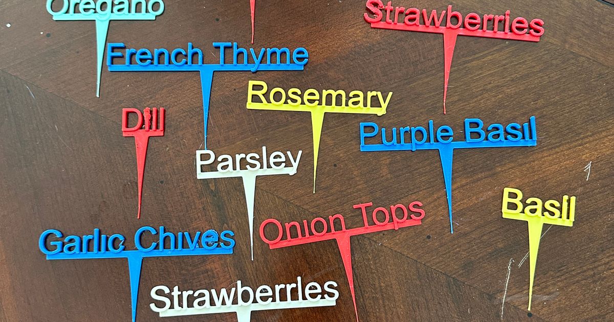 Planter Signs by Jim Griffin | Download free STL model | Printables.com