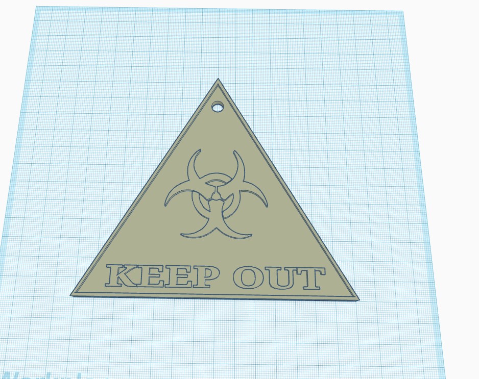 Biohazard Keep Out door sign by olsenge | Download free STL model ...
