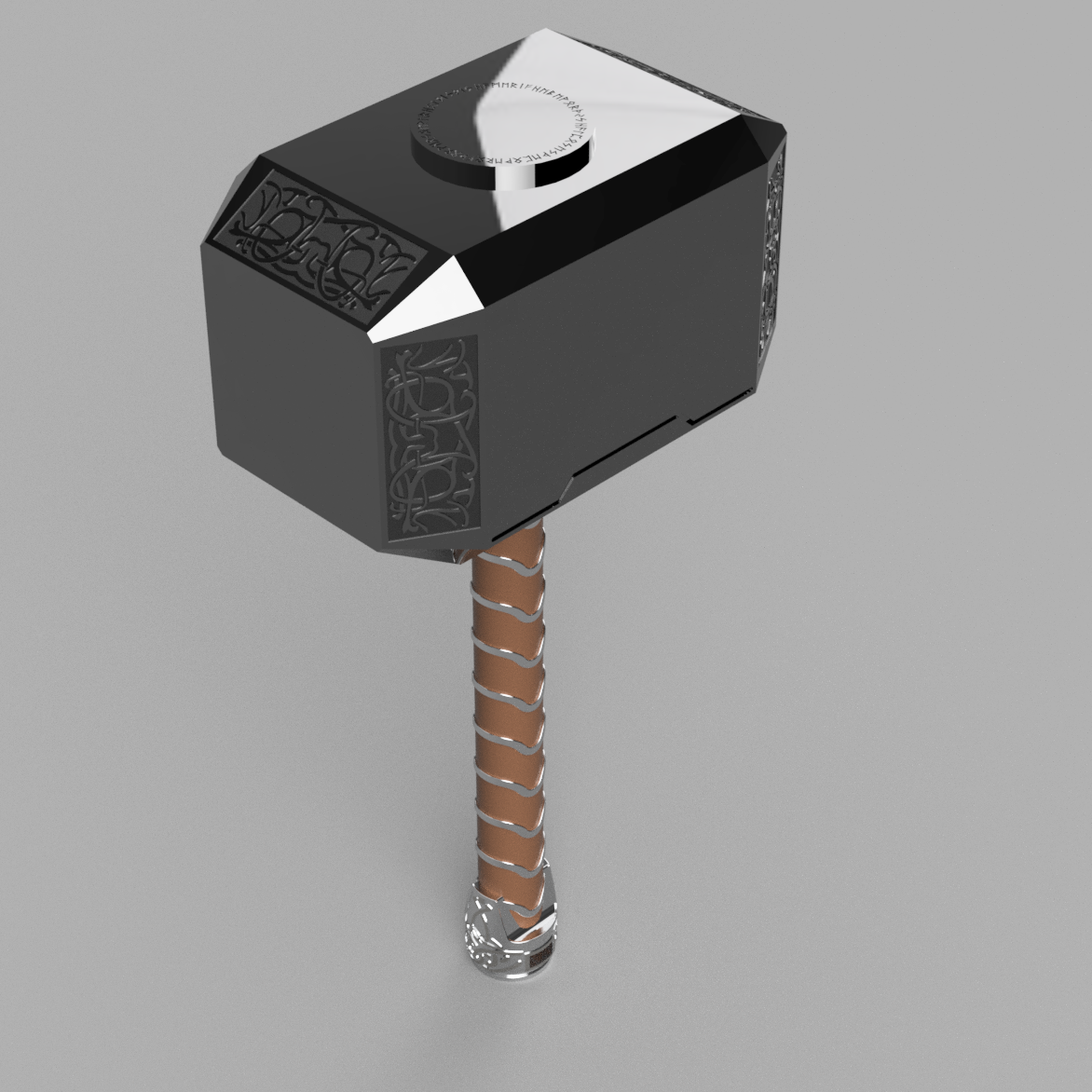 Single-part Mjolnir: The Hammer of Thor by JMakes3D | Download free STL ...