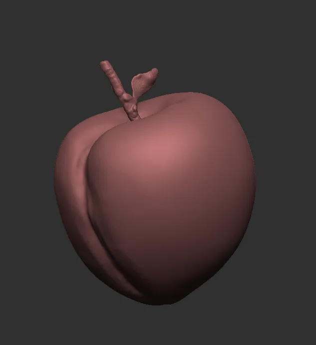 peach model with a leaf by chewbakaya | Download free STL model ...