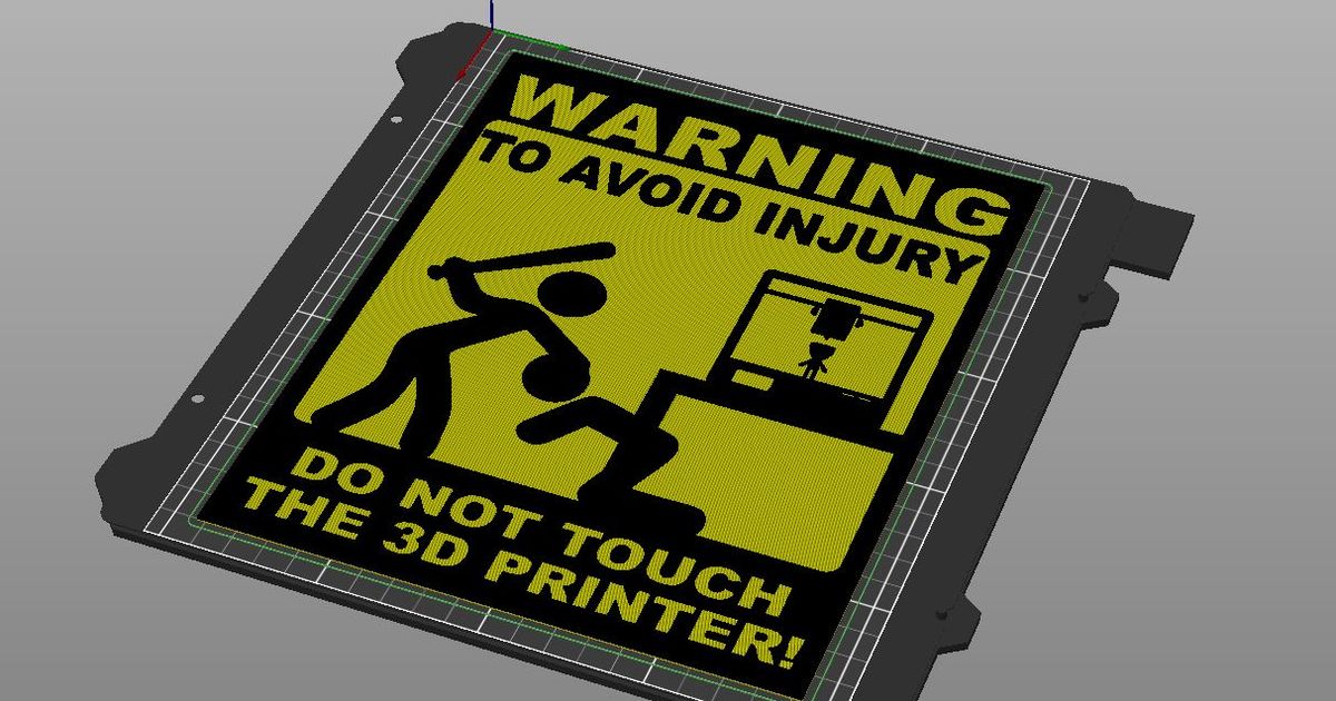 3D Printer Warning Sign by Omega-TI | Download free STL model ...