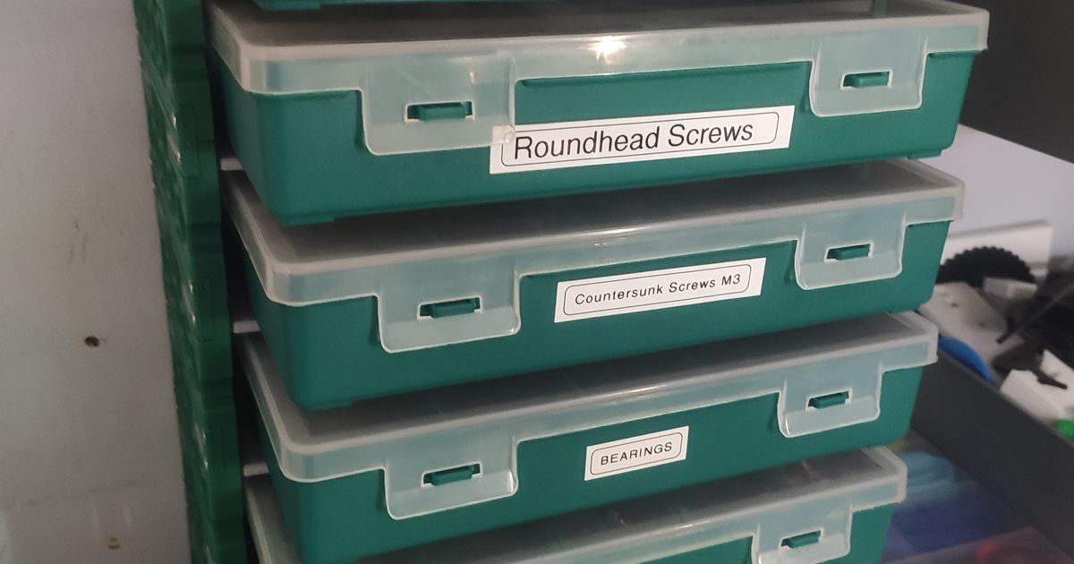 Stackable Rack for Small Parts Boxes by Osprey | Download free STL ...