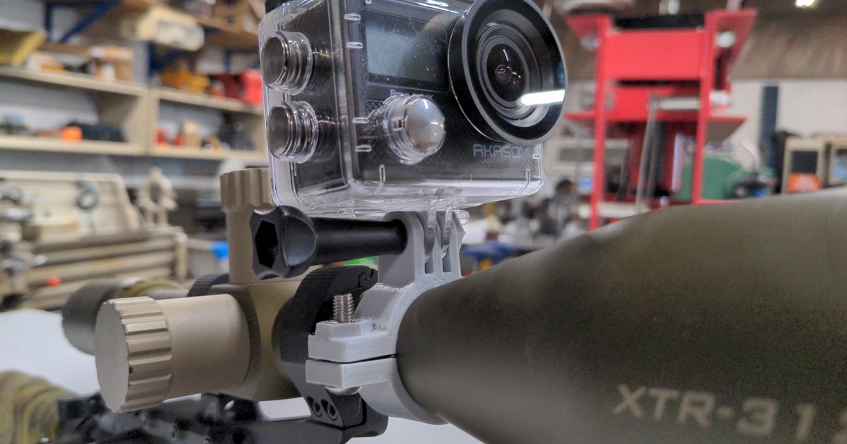 30MM scope tube action cam mount by motivemachining | Download free STL ...