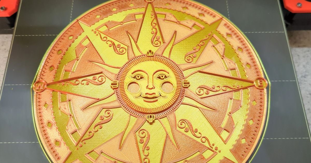 Sun Compass Wall Art by dbideas | Download free STL model | Printables.com