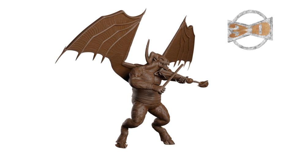 Orcus playing the Fiddle by EdwinD | Download free STL model ...