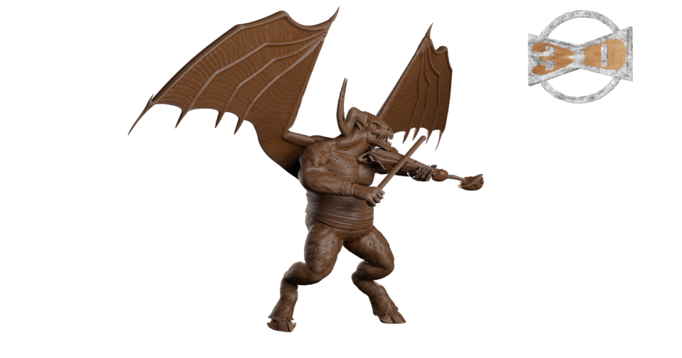 Orcus playing the Fiddle by EdwinD | Download free STL model ...