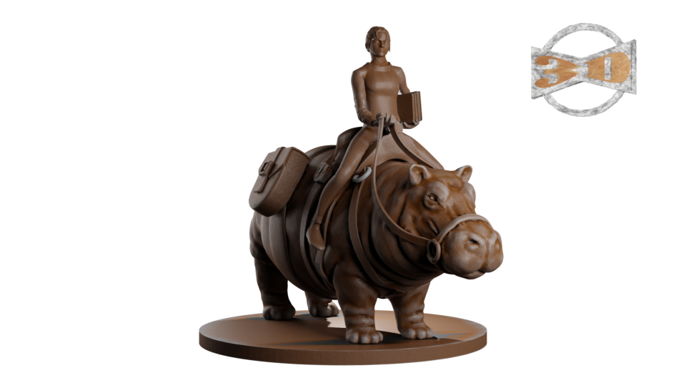 Disgruntled Female Dungeon Master riding a Hippopotamus by EdwinD ...