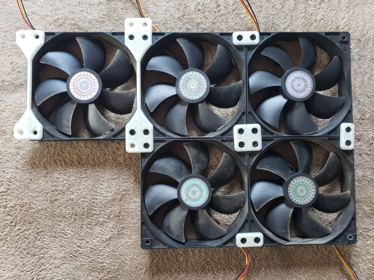 120mm Fan Joining Brackets by Justin B | Download free STL model ...