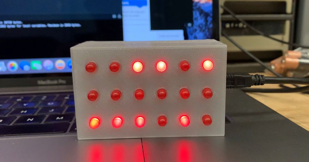 Binary Led Clock Case By Pixel3d Download Free Stl Model 